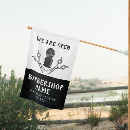 Barber Shop Open Sign Small Business Scissors | Zazzle