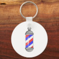 Barber Shop Pole Keychain | Zazzle