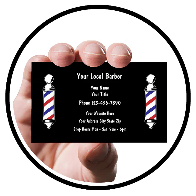 Barber Shop Simple Business Cards | Zazzle