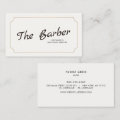 Barber ShopVintage Handwritten Script Business Card | Zazzle