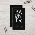 Barber simple modern typography black business card | Zazzle