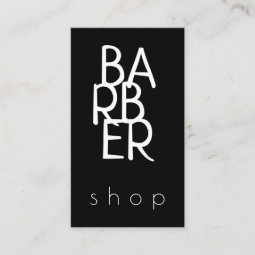 Barber simple modern typography black business card | Zazzle