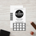 BARBER stripe stamp card | Zazzle