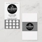 BARBER stripe stamp card | Zazzle
