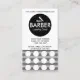 BARBER stripe stamp card | Zazzle