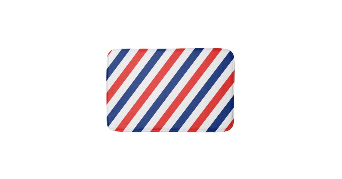 Barber Stripes Bath Mat | Zazzle