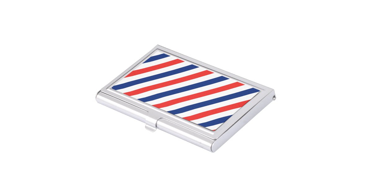 Barber Stripes Business Card Holder | Zazzle
