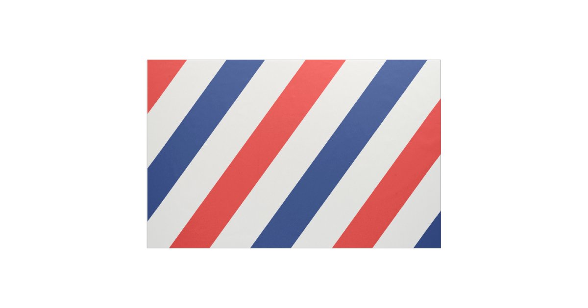 Barber Stripes Fabric | Zazzle