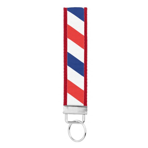Barber Stripes Wrist Keychain | Zazzle