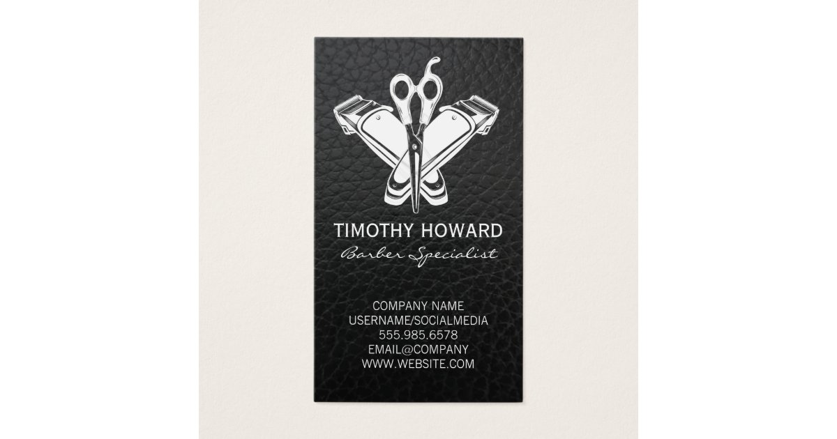 Barber Tools | Leather | Zazzle