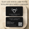 Barbershop Barber QR Code Black Business Card | Zazzle