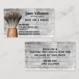 Barbershop Barber Stylist Shave Haircut Modern Business Card | Zazzle
