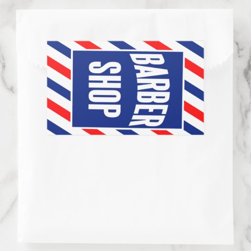Barbershop Rectangular Sticker | Zazzle