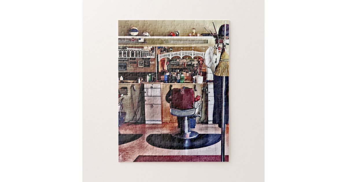 Barbershop With Coat Rack Jigsaw Puzzle | Zazzle