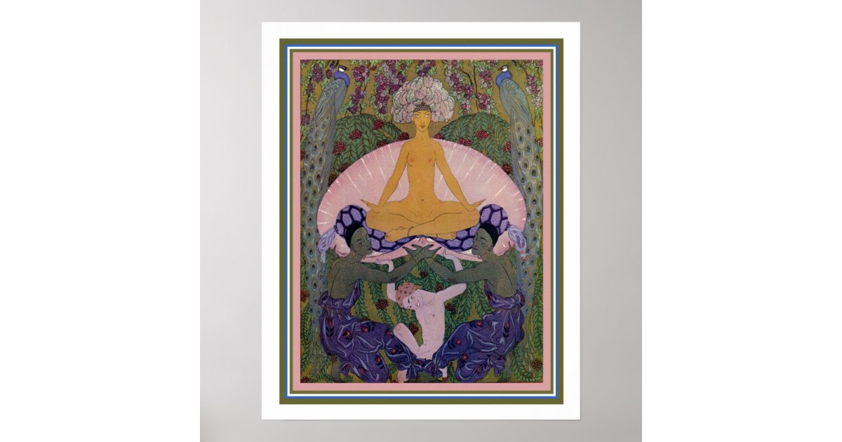 Barbier Art Deco "The Birth of Venus" 16x20 Poster | Zazzle