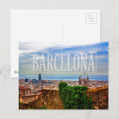 Barcelona city postcard | Zazzle