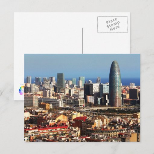 Barcelona cityscape postcard | Zazzle