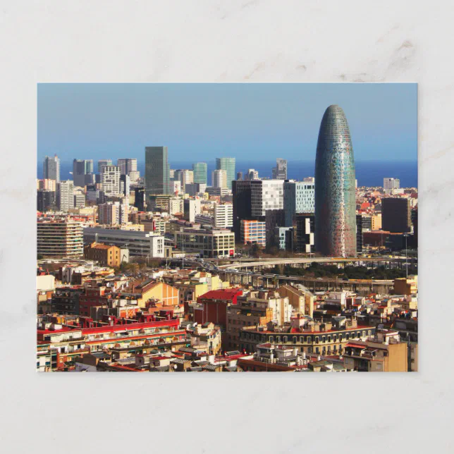 Barcelona cityscape postcard | Zazzle