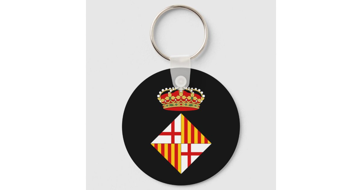 Barcelona Coat Of Arms Keychain | Zazzle