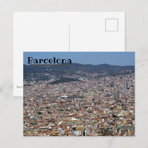 Barcelona Skyline Postcard | Zazzle