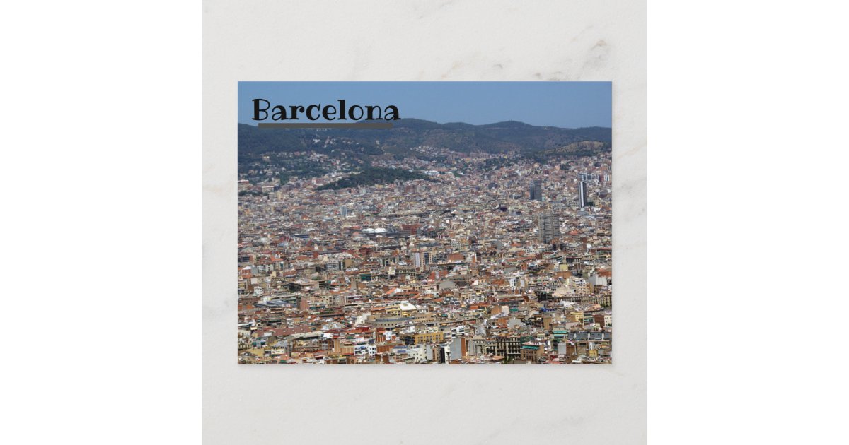 Barcelona Skyline Postcard | Zazzle