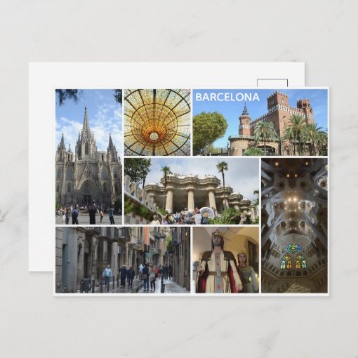 Barcelona Spain City Travel Photos Postcard | Zazzle
