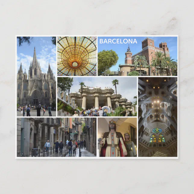 Barcelona Spain City Travel Photos Postcard | Zazzle