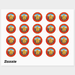 Barcelona Spain Classic Round Sticker | Zazzle