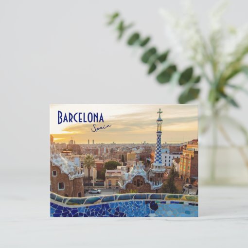 Barcelona, Spain - Park Guell Postcard | Zazzle