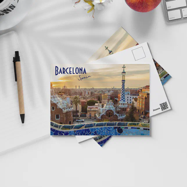 Barcelona, Spain - Park Guell Postcard | Zazzle