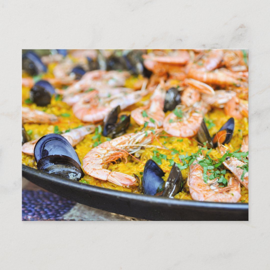 Barcelona Spain | Spanish Paella Postcard | Zazzle