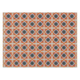 Barcelona tile red octagonal pattern tablecloth | Zazzle