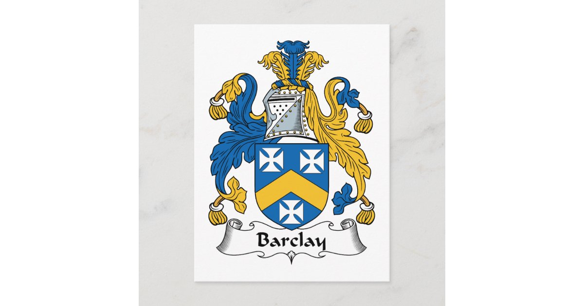 Barclay Family Crest Postcard | Zazzle