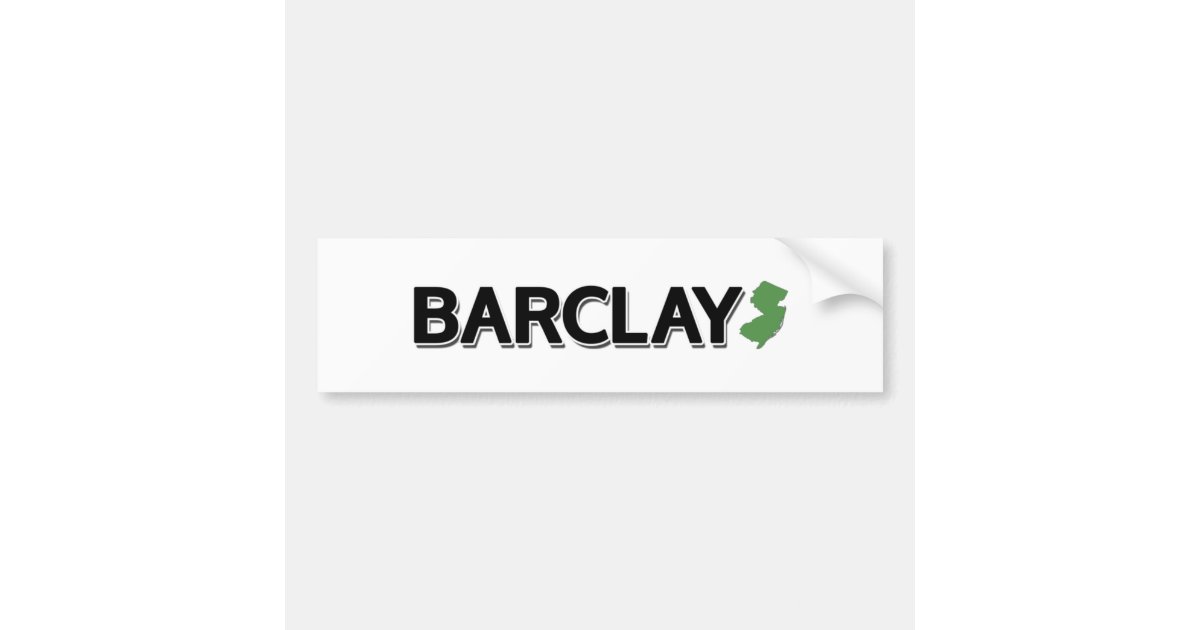 Barclay, New Jersey Bumper Sticker | Zazzle