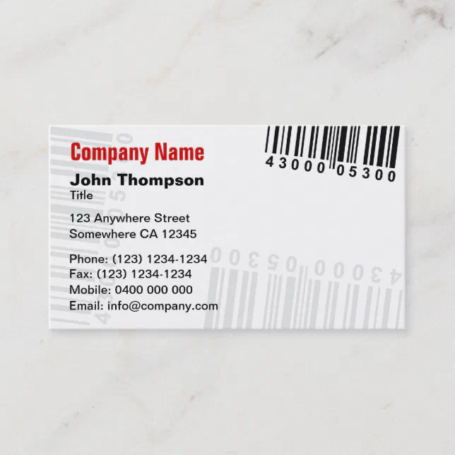Barcode Business Card | Zazzle