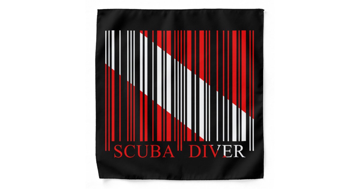 Barcode Dive Flag Bandana | Zazzle