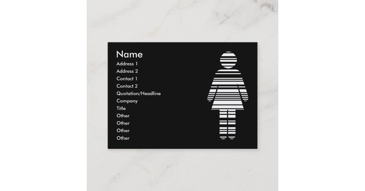 barcode girl : 2-sided : business card | Zazzle