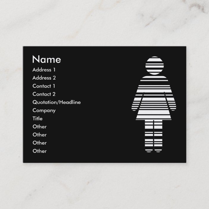 barcode girl : 2-sided : business card | Zazzle.com