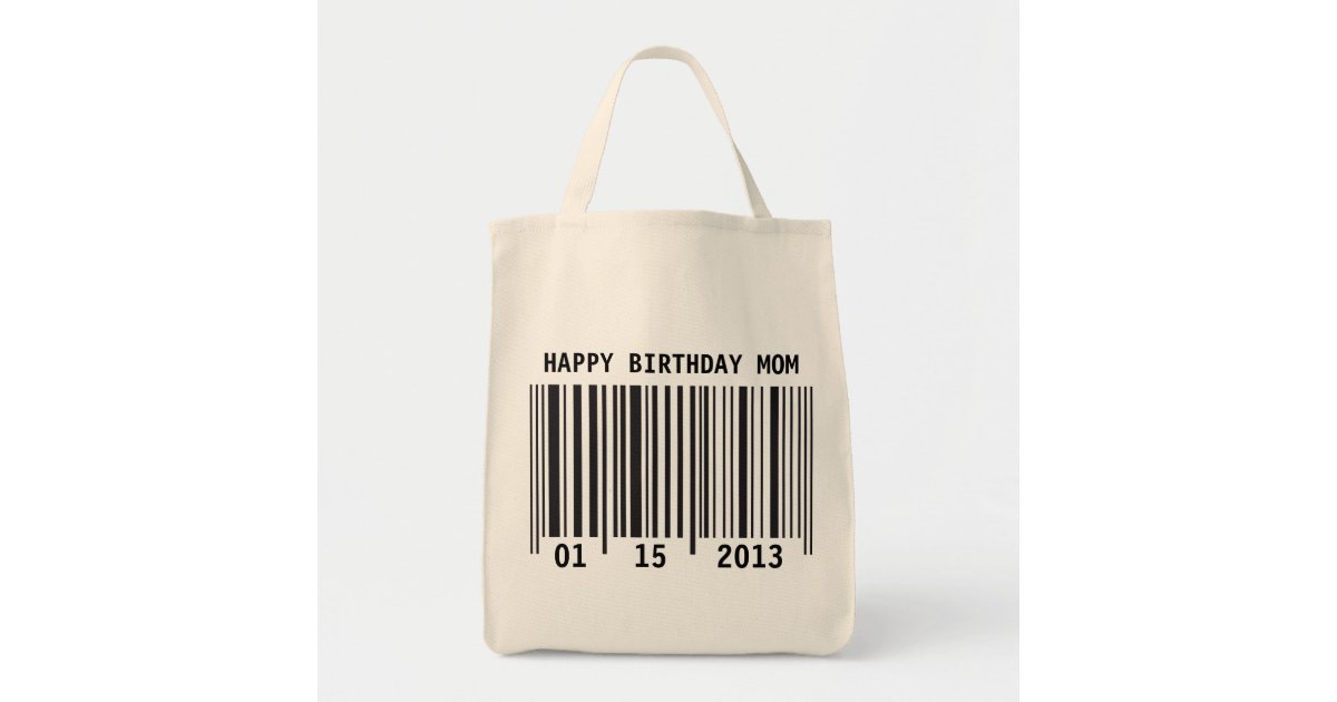 Barcode Happy Birthday bag | Zazzle