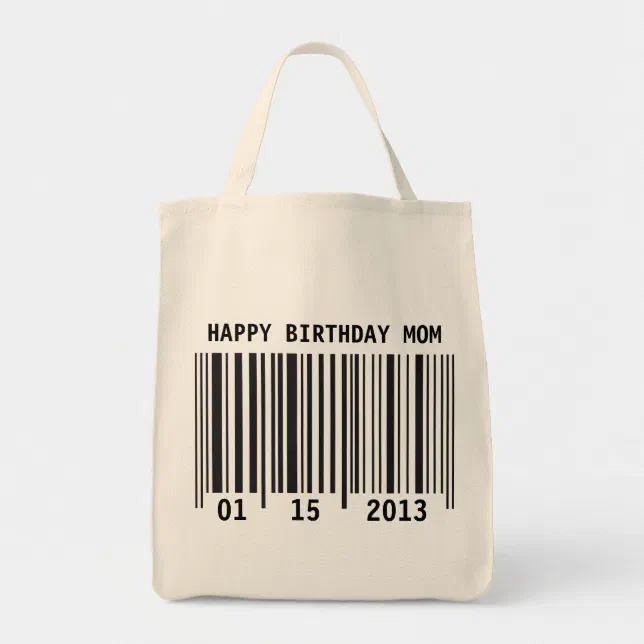 Barcode Happy Birthday bag | Zazzle