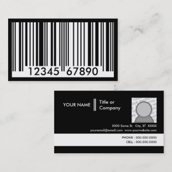 barcode identification business card | Zazzle