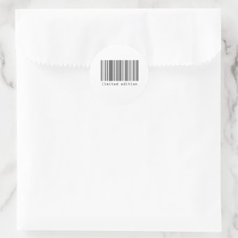 Barcode - Limited Edition Classic Round Sticker | Zazzle