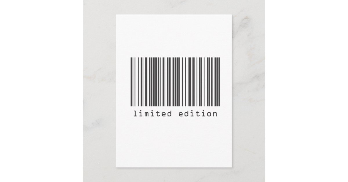 Barcode - Limited Edition Postcard | Zazzle