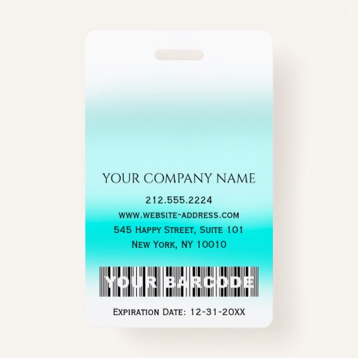 Barcode Photo ID Number Health Care Nurse Doctor Badge | Zazzle