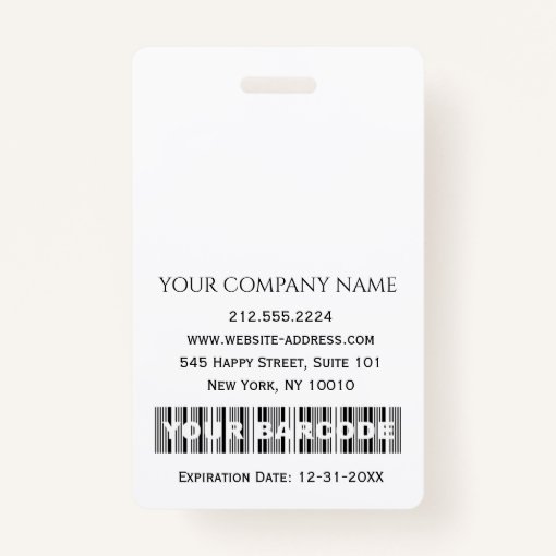 Barcode Photo Therapist Nurse Doctor Health IDCard Badge | Zazzle