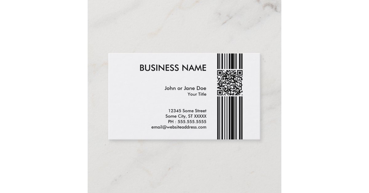 barcode QR code Business Card | Zazzle