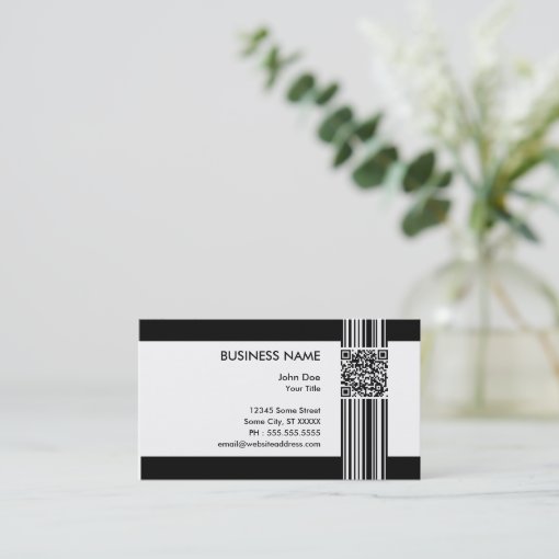 barcode QR code Business Card | Zazzle