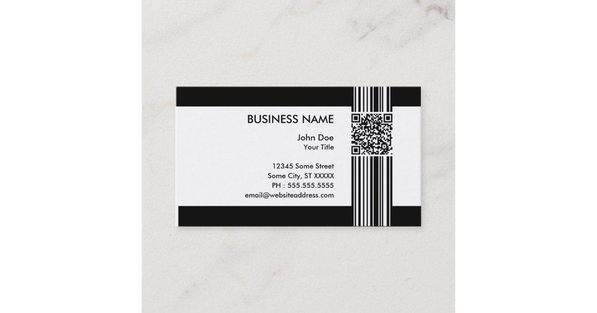 barcode QR code Business Card | Zazzle