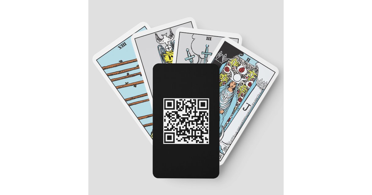 Barcode QR Code Upload Logo Template Custom Tarot | Zazzle