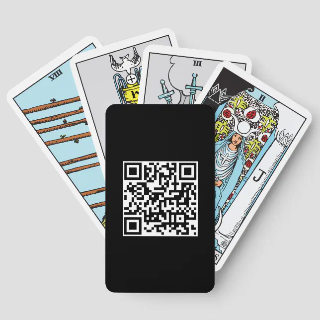 Barcode QR Code Upload Logo Template Custom Tarot | Zazzle